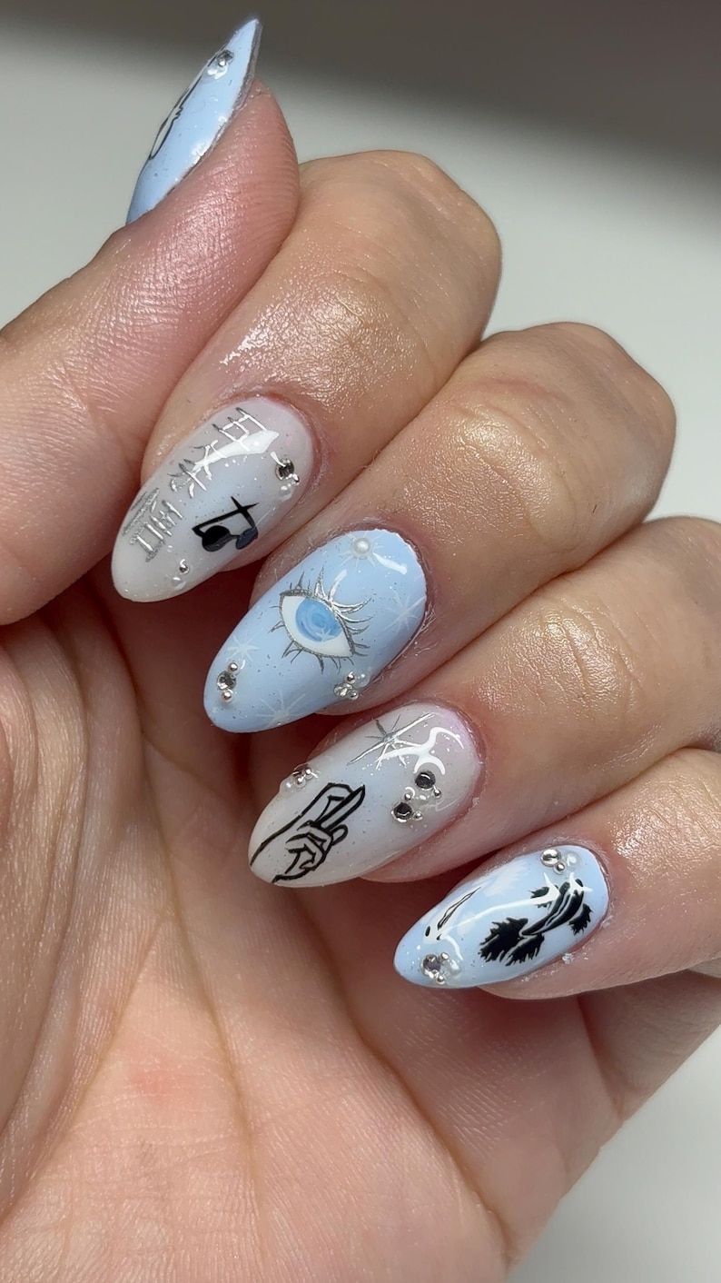 Gojo & Geto Inspired Press on Nails – Jujutsu Kaisen Anime Nails | Hand ...