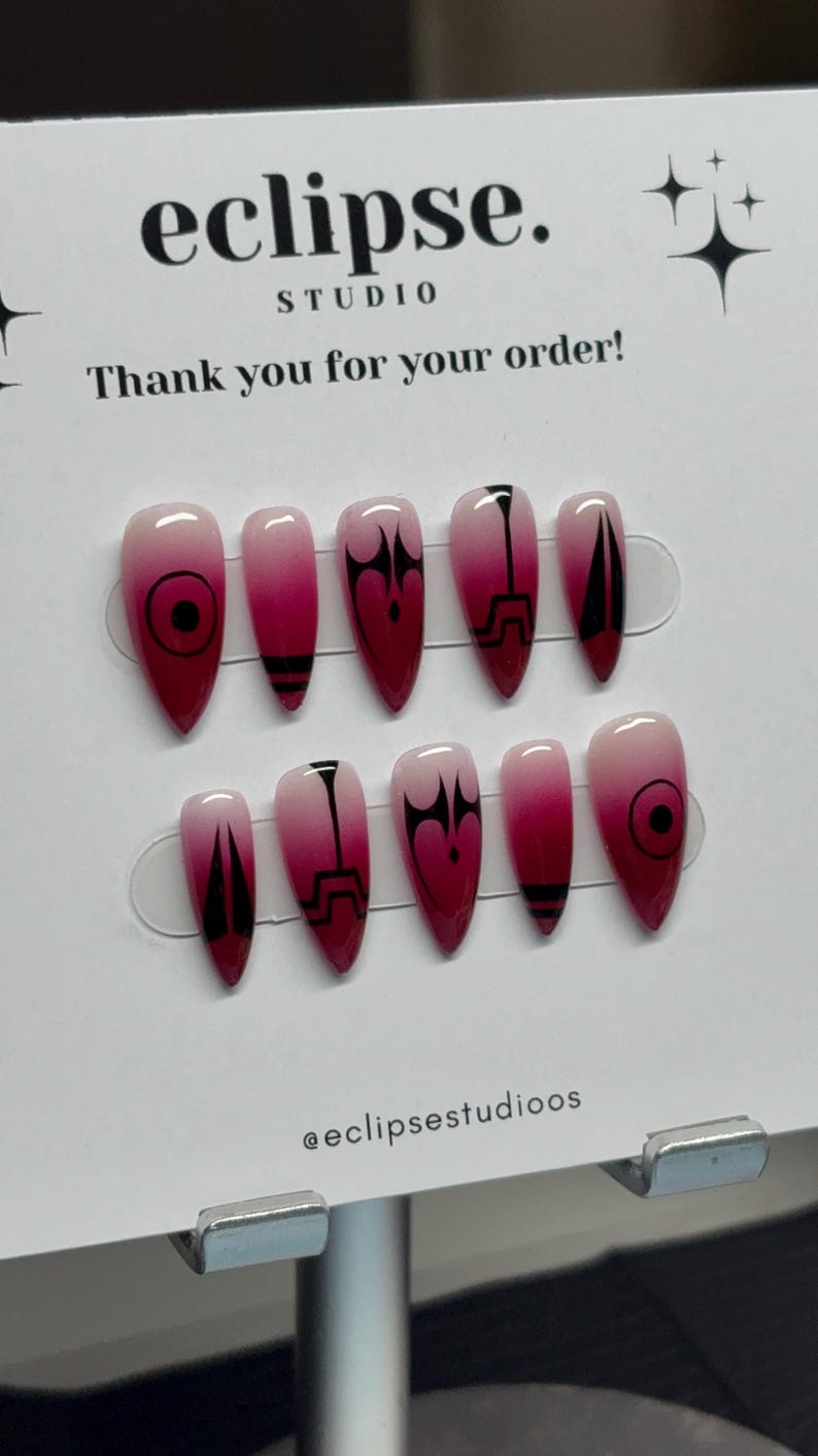Sukuna Inspired Press on Nails – Jujutsu Kaisen Anime Nails | Hand ...