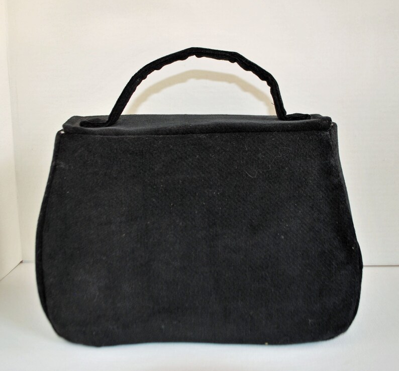 Black and Plaid Purse w/matching Accent Button Snap Closure | Etsy