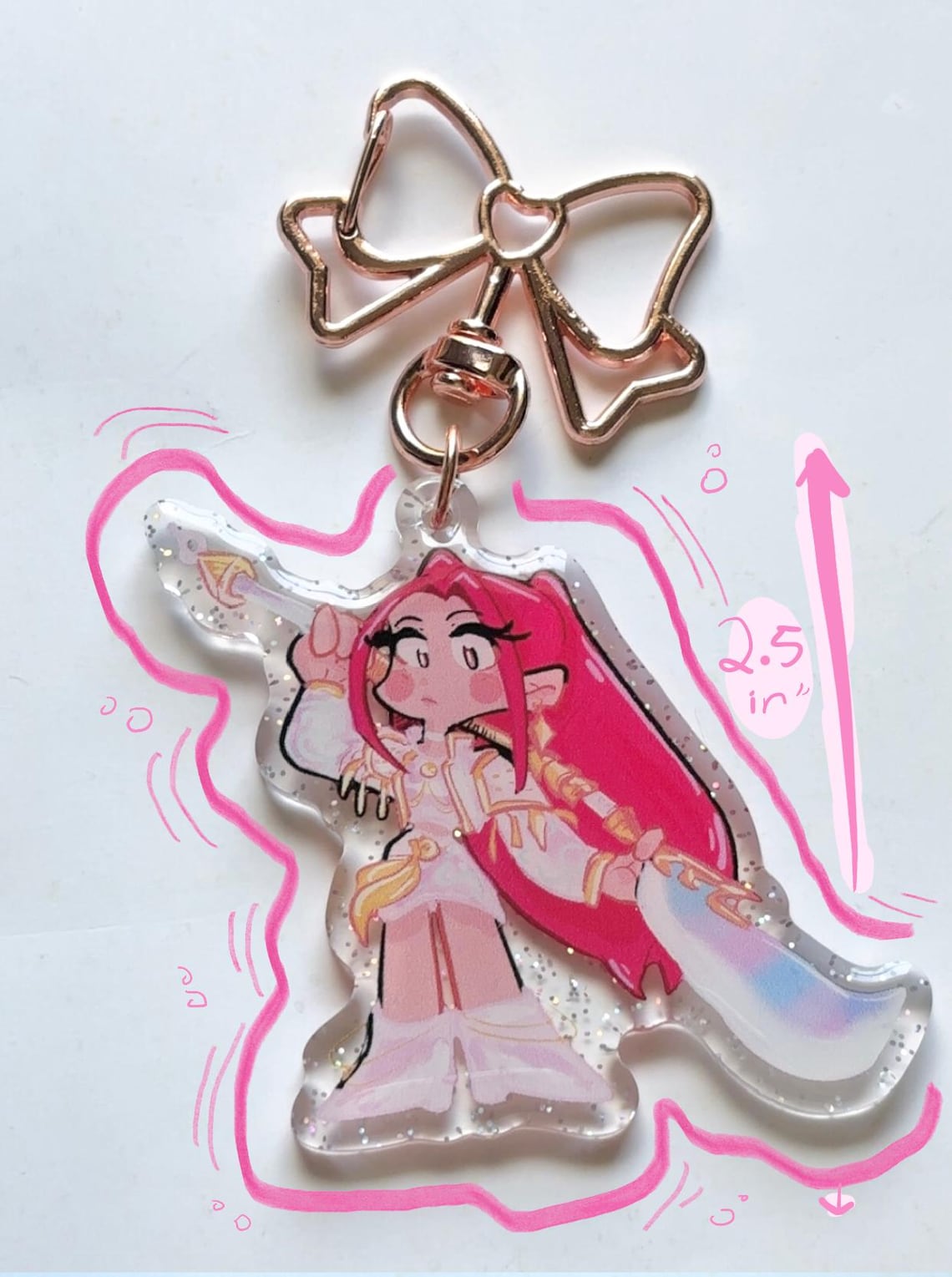 KPOP DEMON HUNTER Huntrix !! Keychains 2’5 Acrylic Glitter Charm - Etsy