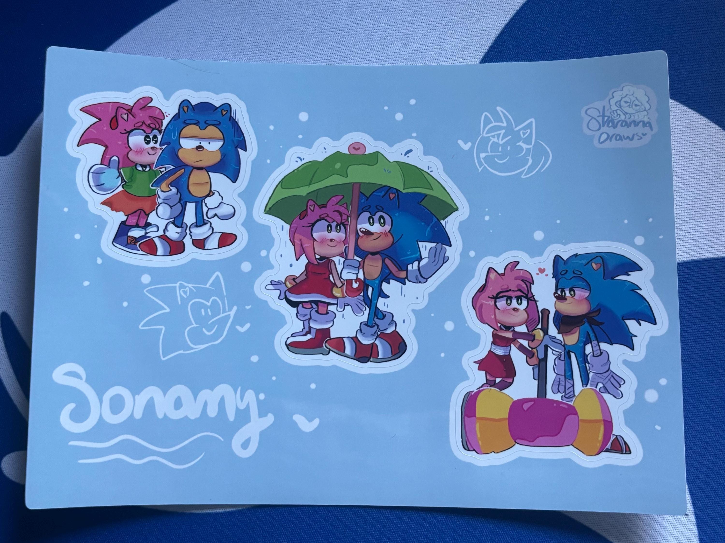 SONAMY STICKER SHEET !! 5x7” Vinyl Sonic Stickers !! - Etsy