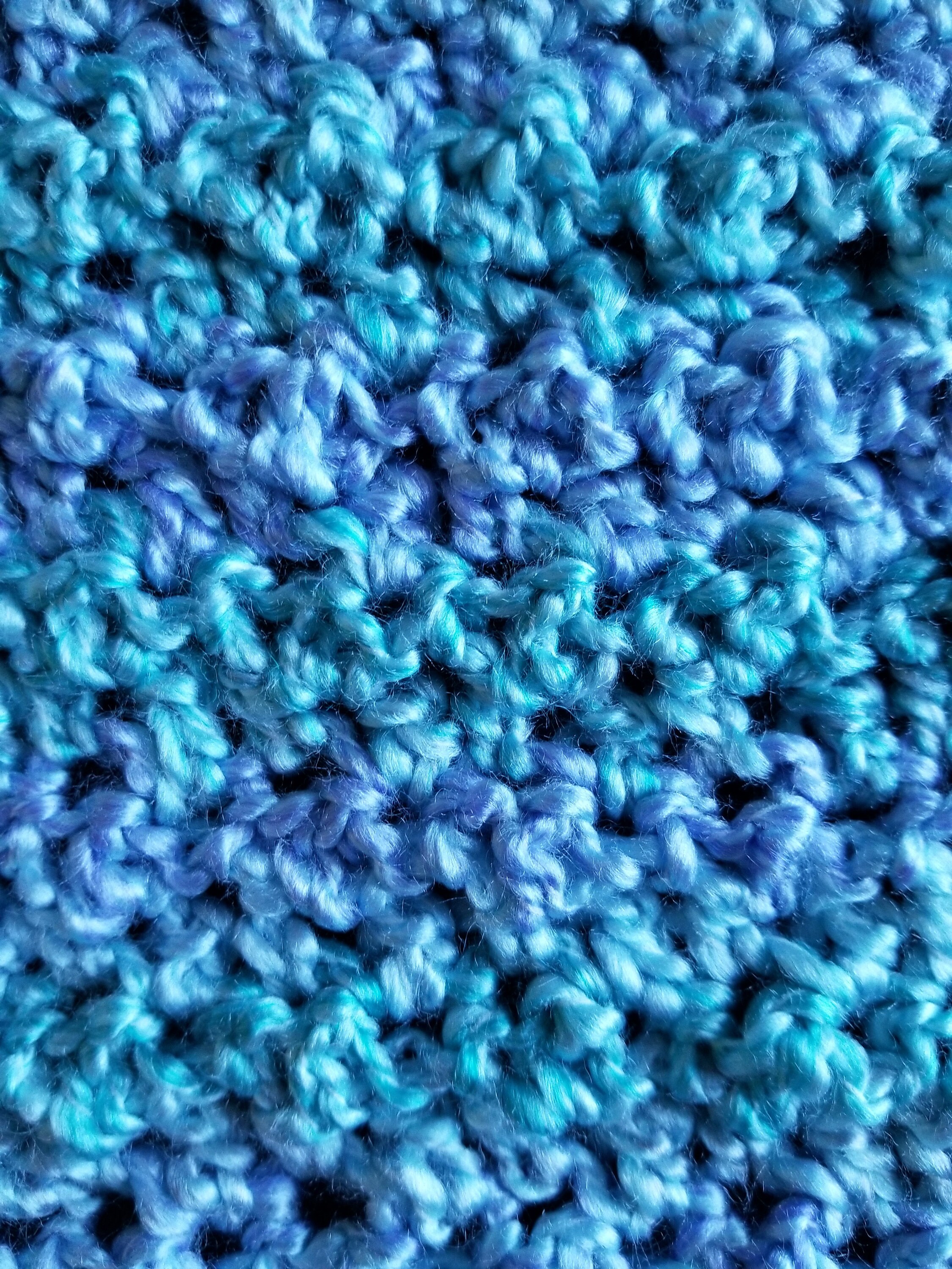 Aqua/periwinkle Afghan, Throw Blanket, Sofa Throw, Crocheted Blanket ...