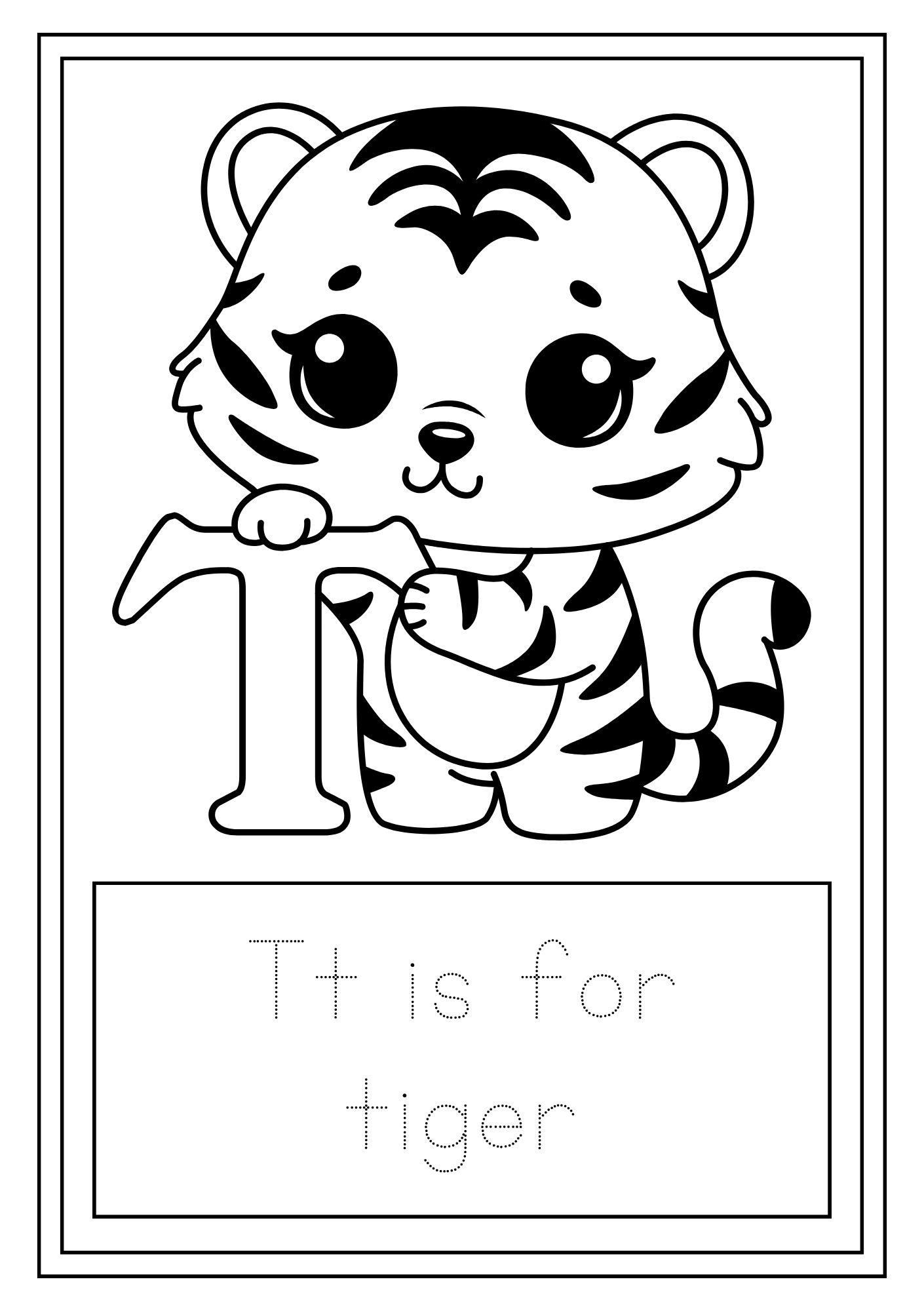A-Z Cute Animal Coloring Pages | Printable Alphabet Learning - Etsy