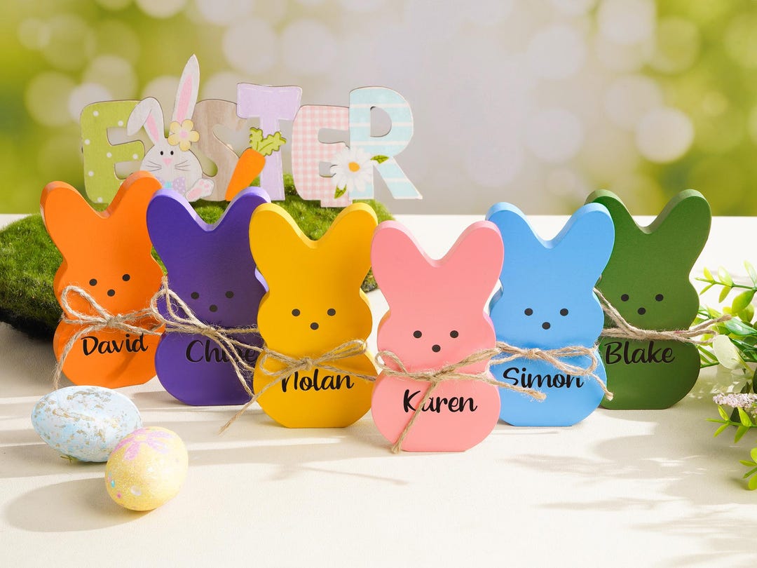 Personalized Easter Peeps, Wooden Easter Bunnies, Wooden Easter Peeps ...