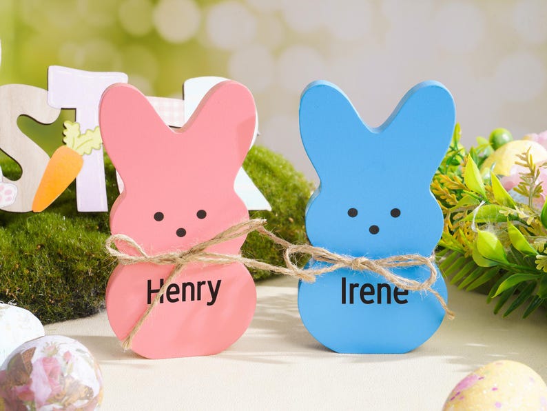 Personalized Easter Peeps, Wooden Easter Peeps, Wooden Easter Bunnies ...