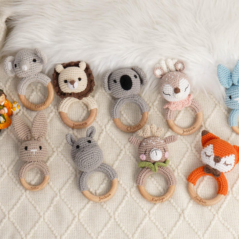 Wooden Baby Rattle - Etsy