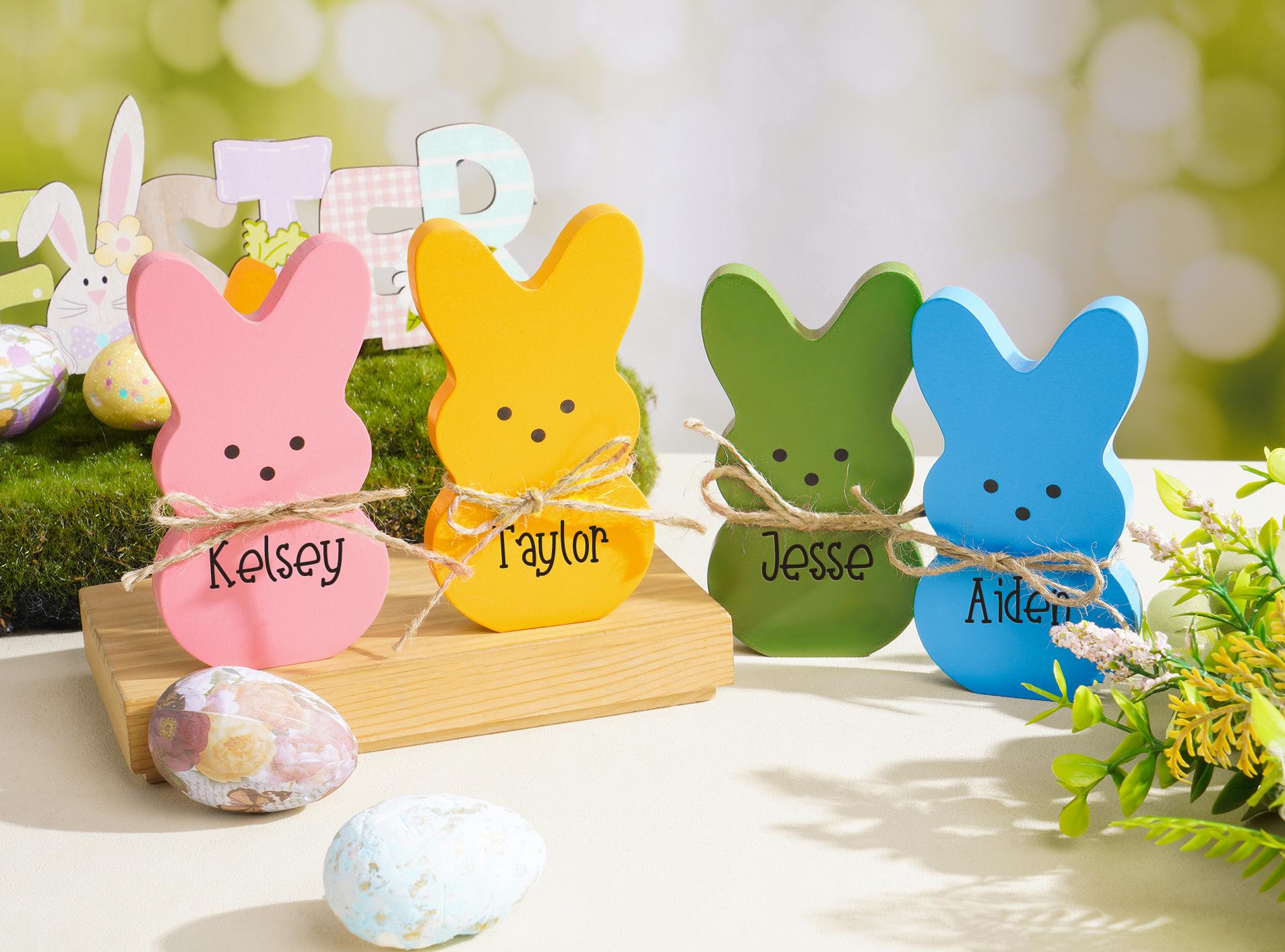 Personalized Easter Peeps, Wooden Easter Peeps, Wooden Easter Bunnies ...