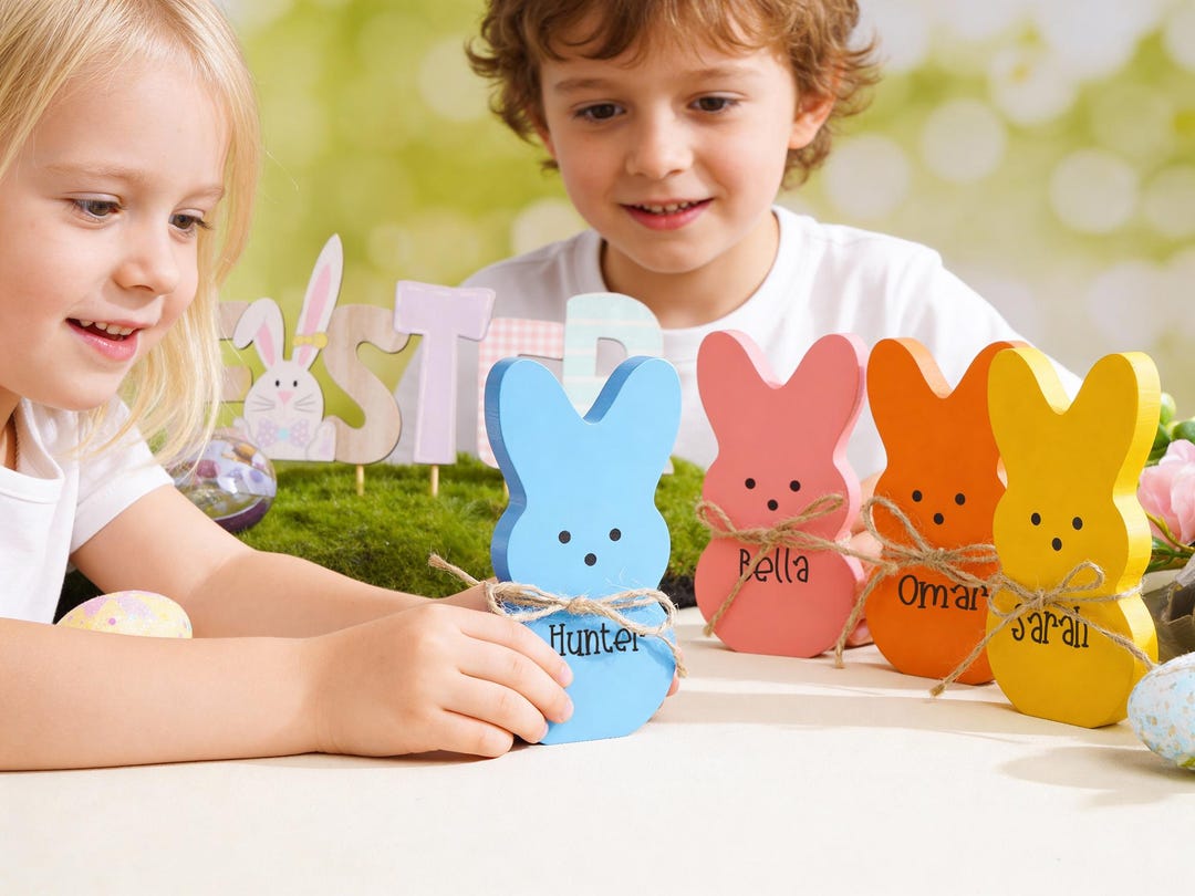 Personalized Easter Peeps, Wooden Easter Peeps, Wooden Easter Bunnies ...