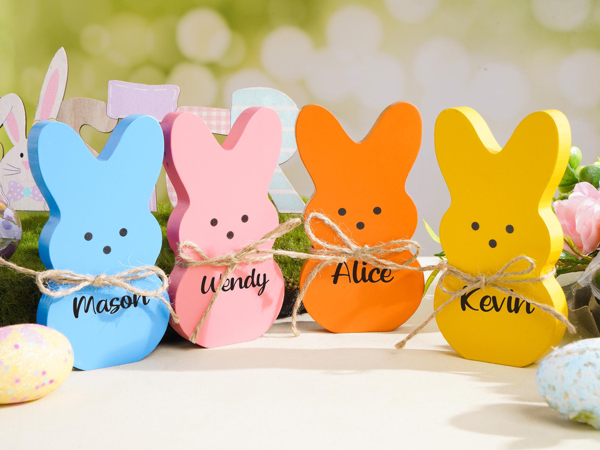 Personalized Easter Peeps, Wooden Easter Peeps, Wooden Easter Bunnies ...