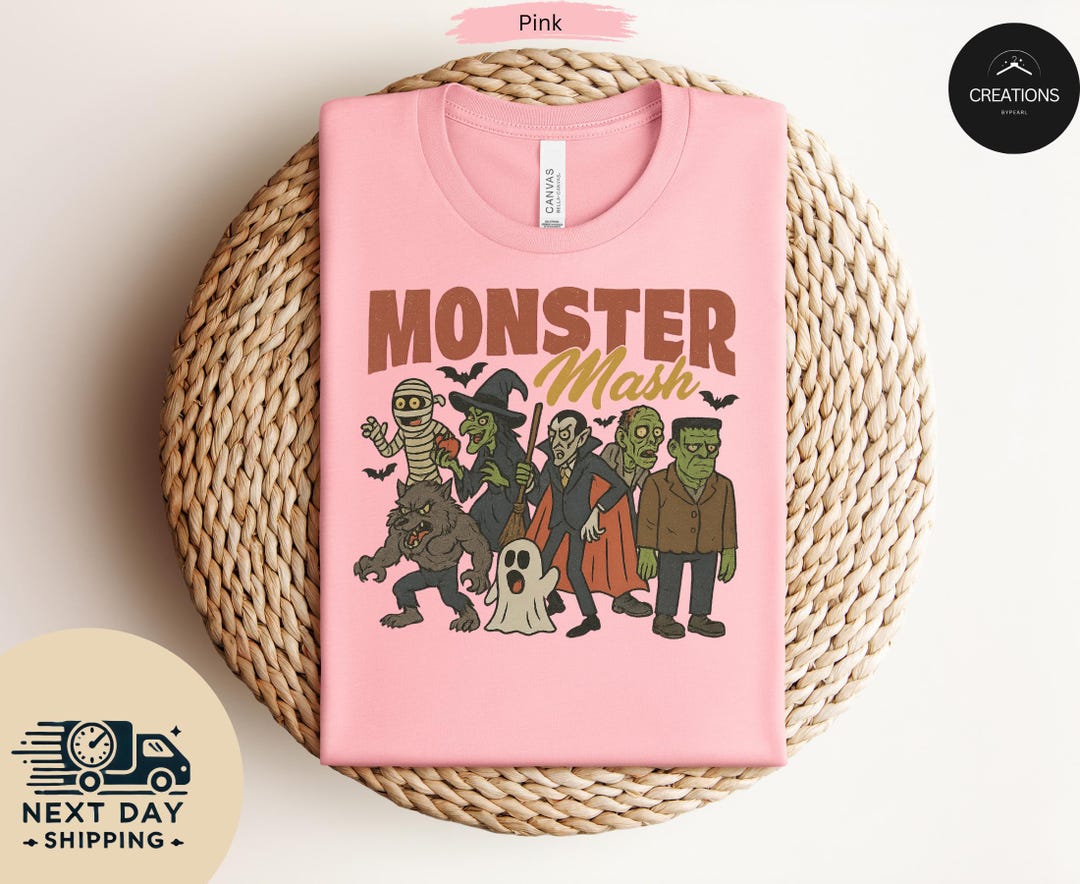 Monster Mash Retro Halloween Horror Movie Shirt Halloween Gift for Her ...