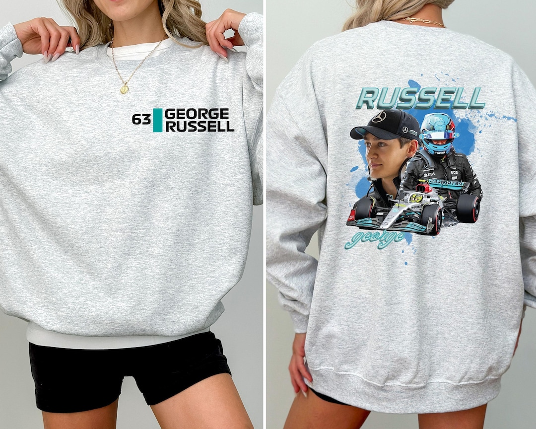 George Russell Sweatshirt, F1 Racing Shirt, George Russell Formula One ...