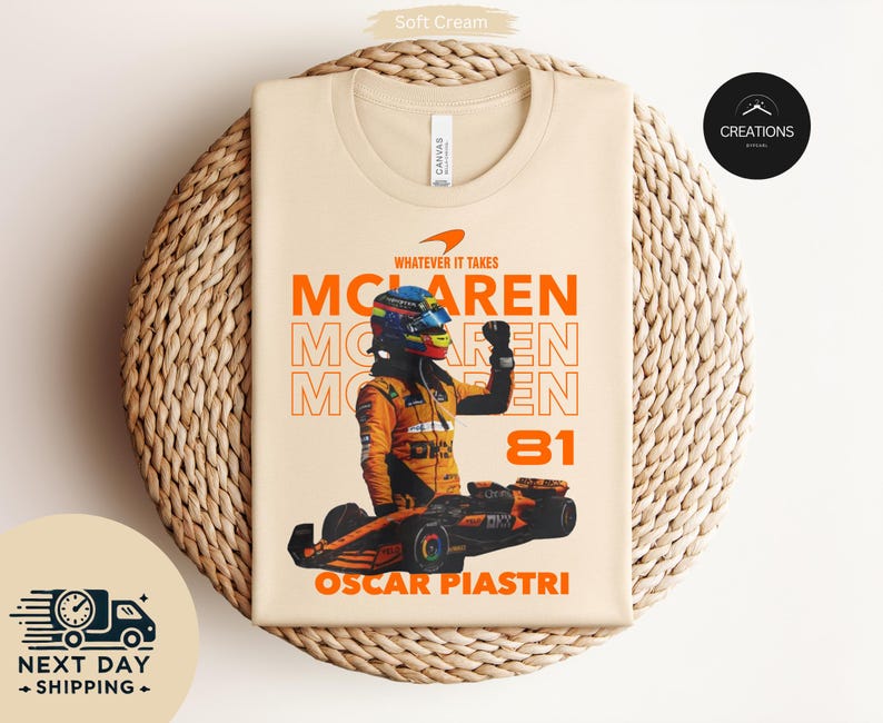 Mclaren T-shirt, Oscar Piastri T-shirt F1 Racing Fan Gift, Formula 1 ...