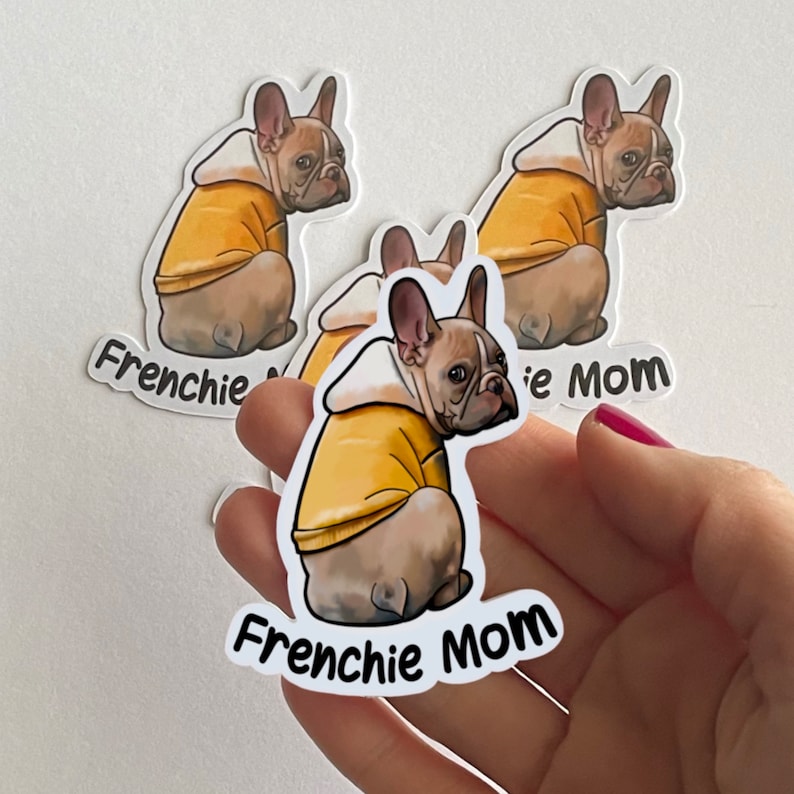Frenchie Mom Dog Vinyl Sticker Pet Stickers Gift for Mom - Etsy