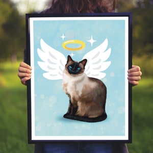 Siamese Pet Loss Sympathy Card - Sorry for Your Loss - Elegant Cat ...