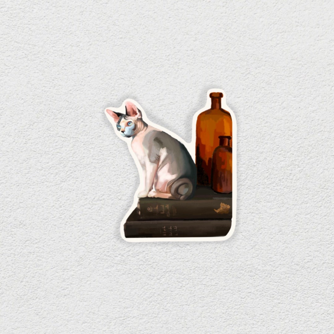 Sphynx Hairless Cat Sticker for Laptops Tumblers and - Etsy