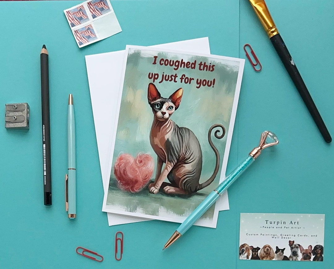 Happy Birthday From the Cat | Funny Hairless Cat Card | Gift for Sphynx ...