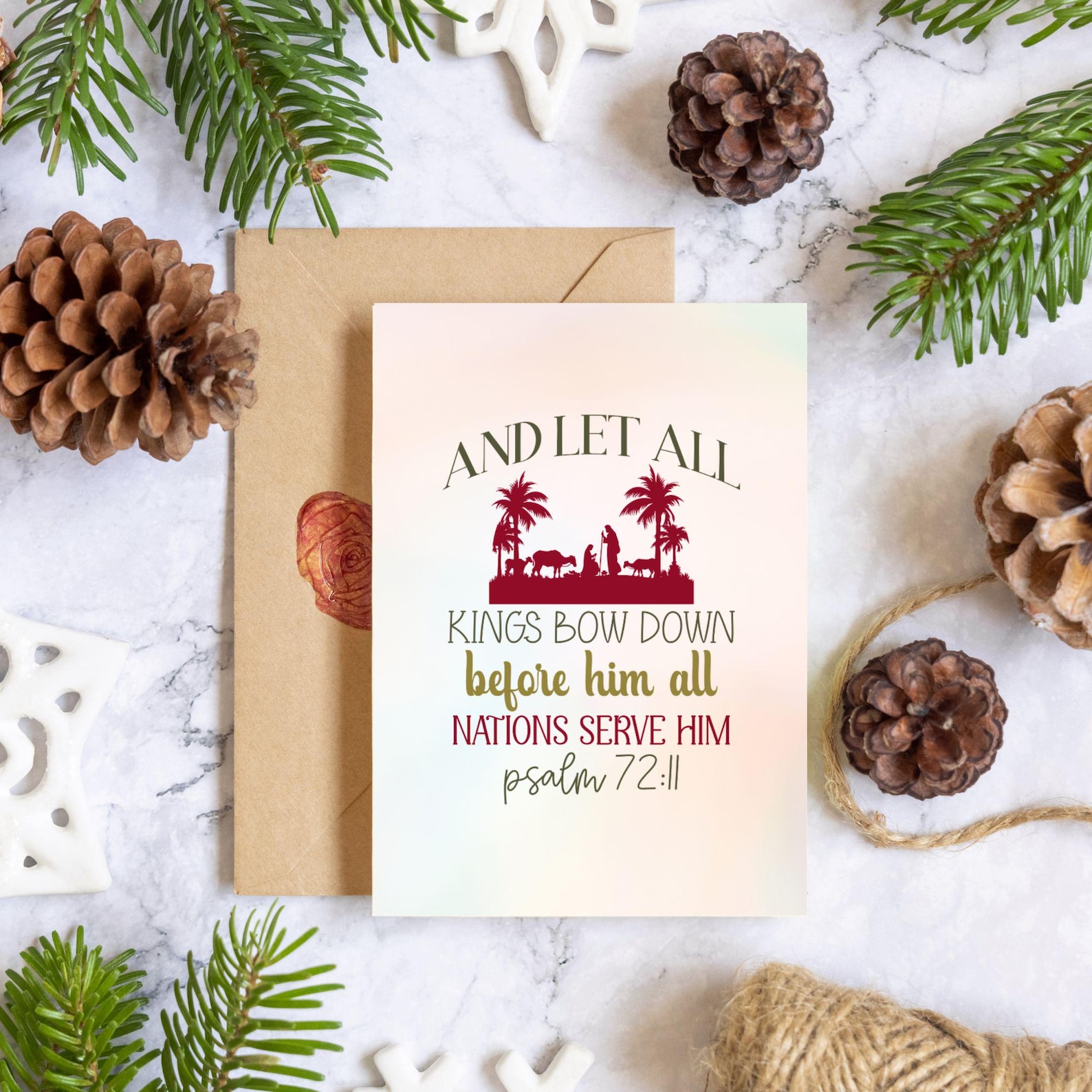 Personalized Christian Christmas Cards: Faithful Family Holiday ...