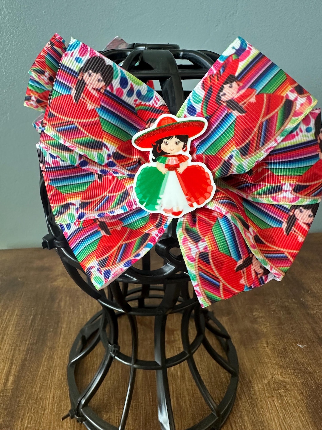 Pair of Mexican Dancer Hair Bows: Multi-colored Pinwheel Bow - Etsy