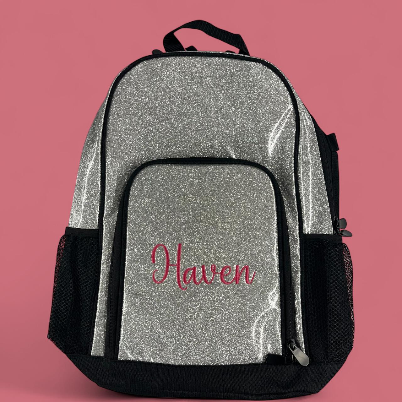 Personalized Cheer Backpack, Girls Glitter Backpack, Personalized ...