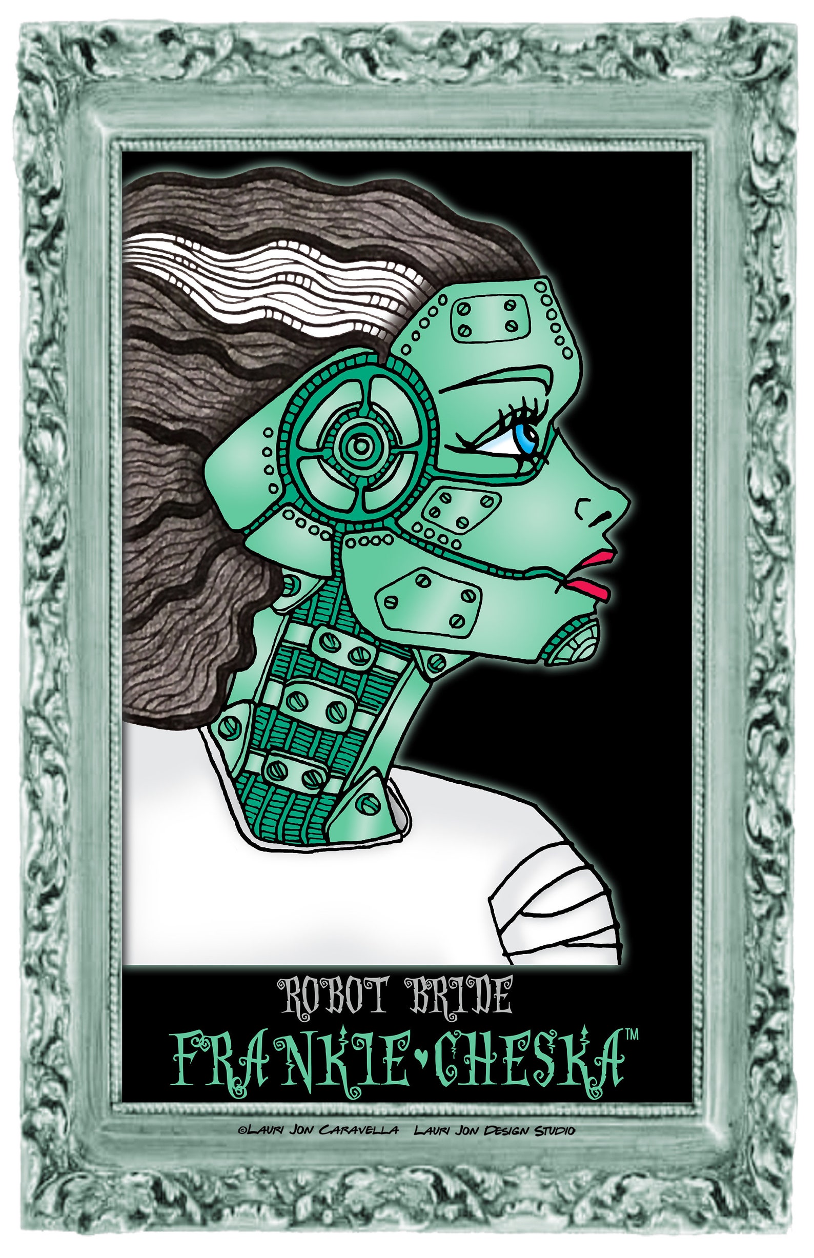 Robot Bride Frankiecheska™ Halloween 11x17 Print by Laurijon™ Design ...
