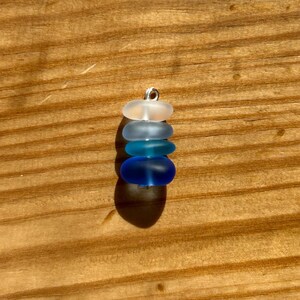 Sea Glass Stacker Pendent- Ocean Blues - Etsy