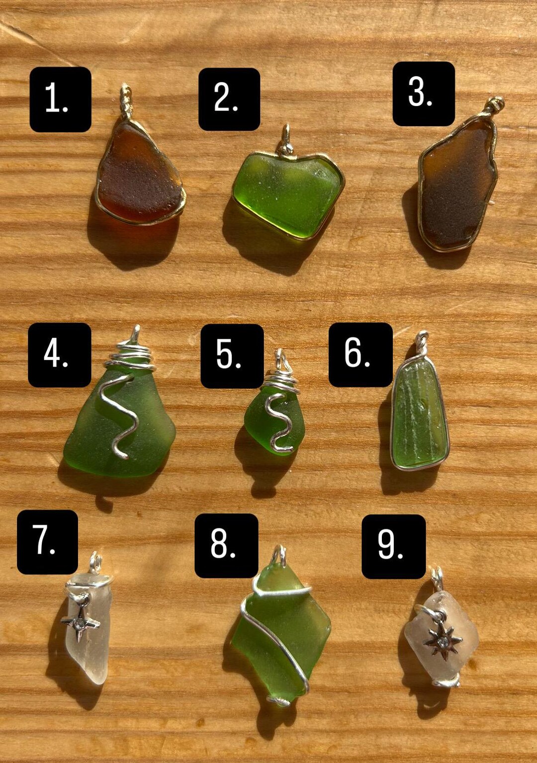 Wire Wrapped Sea Glass Pendants - Etsy