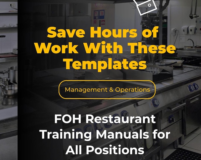 FOH Training Manuals for All Positions Restaurant Service Standards ...