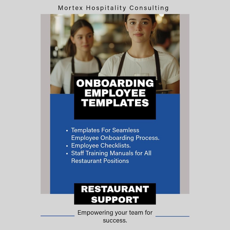 Restaurant Staff Training Manuals, Onboarding Bundle, Word Docs ...