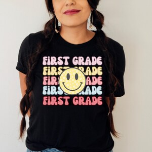First Grade Shirt First Grade Team Shirts Retro Teacher Shirt First ...
