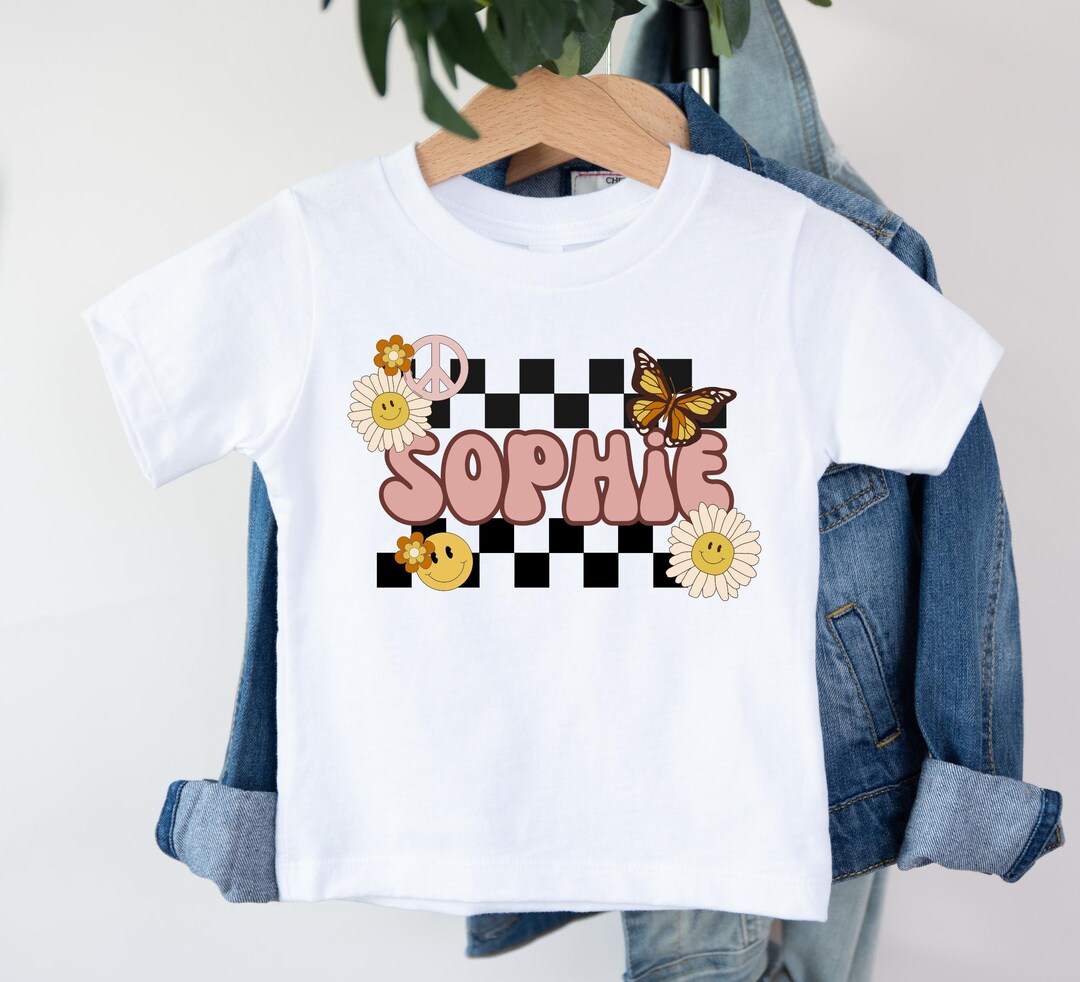 Personalized Shirts for Kids, Retro Personalized Kids Tee, Kids Custom ...