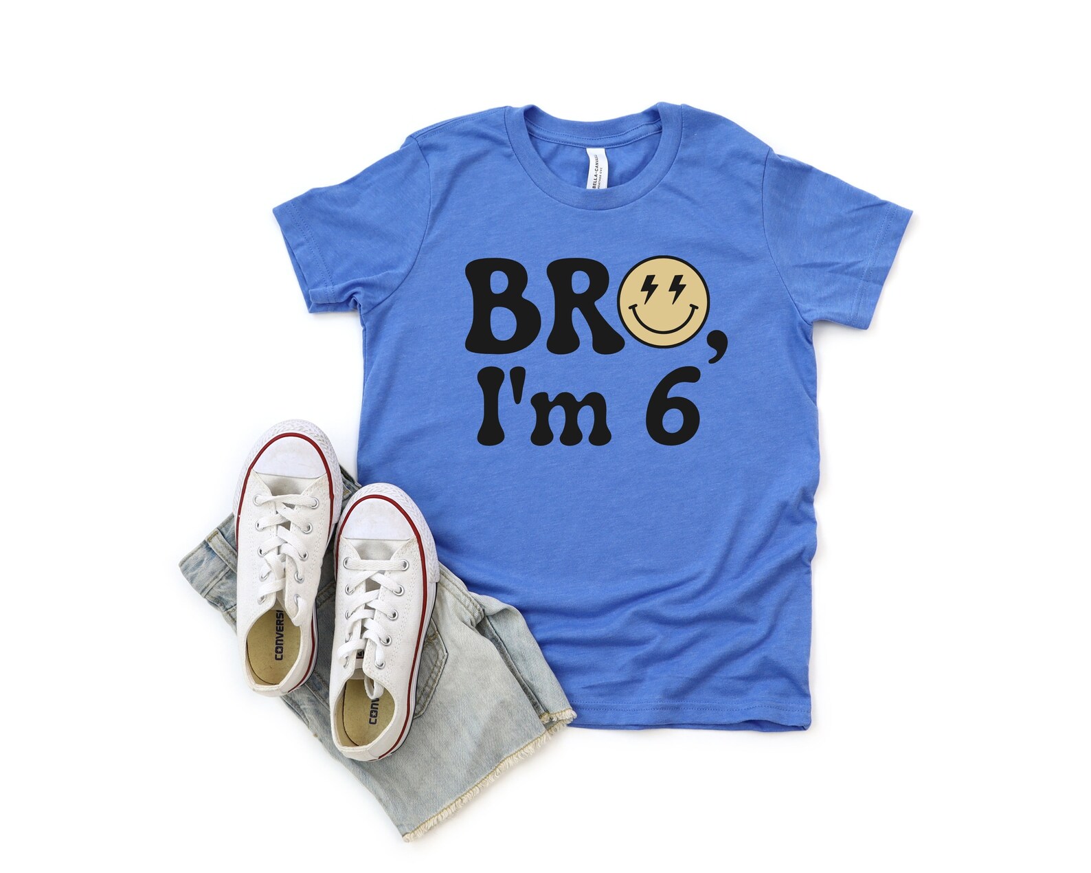 Bro I'm 6 Shirt, Boys 6th Birthday Shirt, 6 Birthday Shirt, Six ...