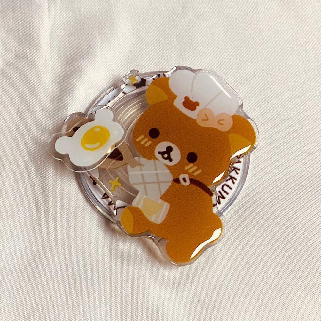 Magnetic Magsafe iPhone Pop Grip Handle Holder Stand Secure Brown Bear ...