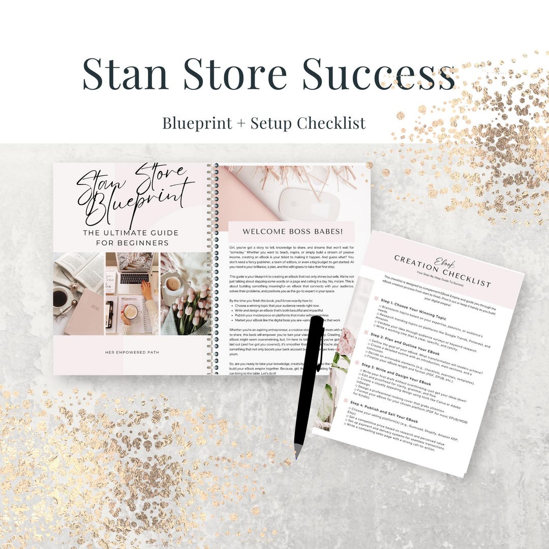 Stan Store Success Bundle: Blueprint & Setup Checklist - Etsy