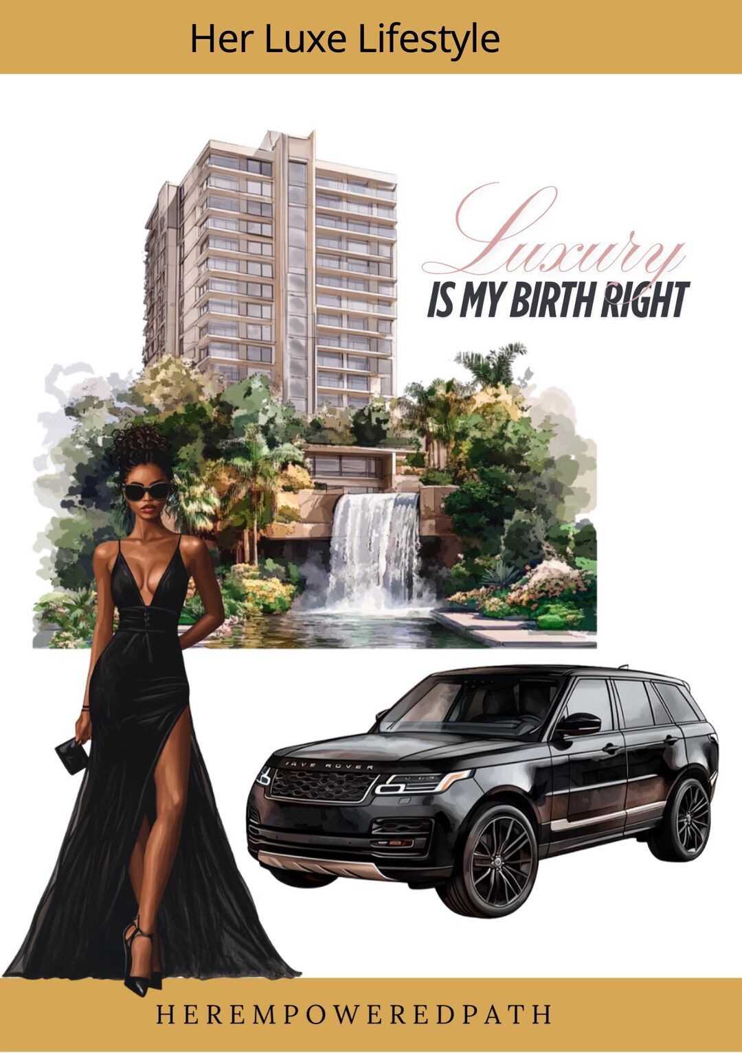 Her Luxe Lifestyle Digital Sticker Collection | Digital Black Girl ...