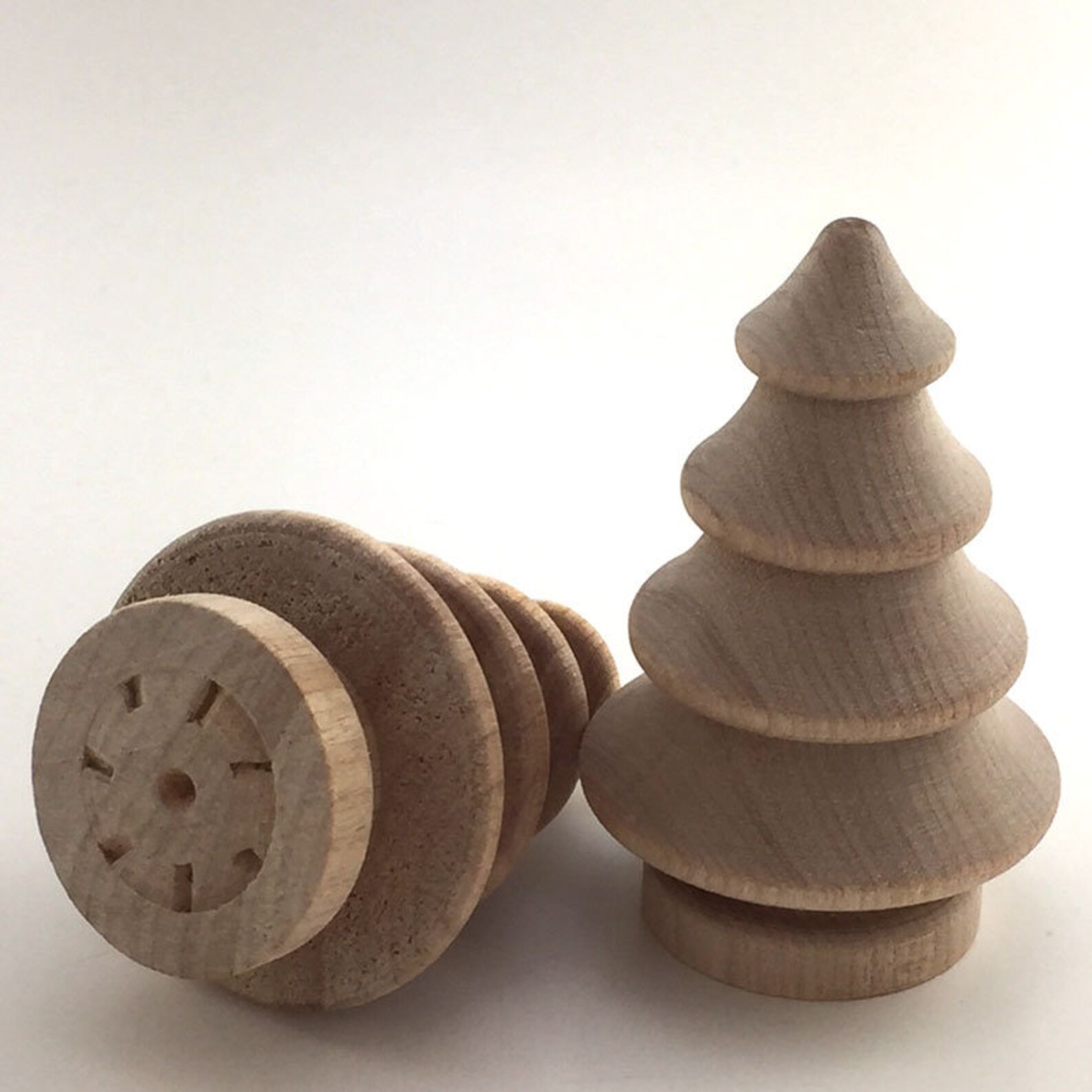 Wood Trees Set of 3 2 3/4 Tall Unfinished Natural Wooden Tree TR275 ...