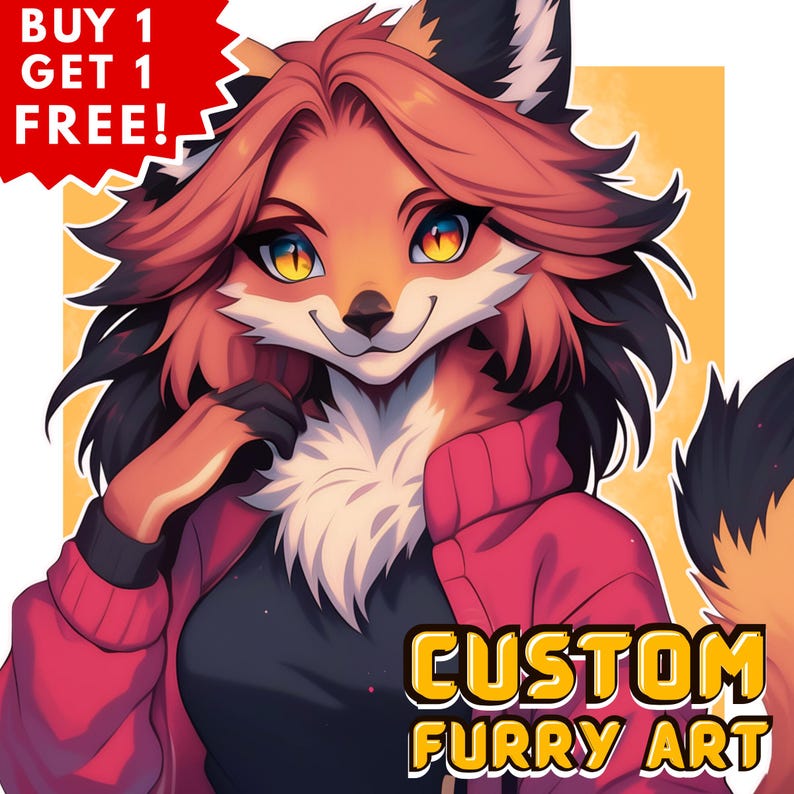 Custom Furry Art Commission | Anime Fursona Avatar, PFP - Etsy