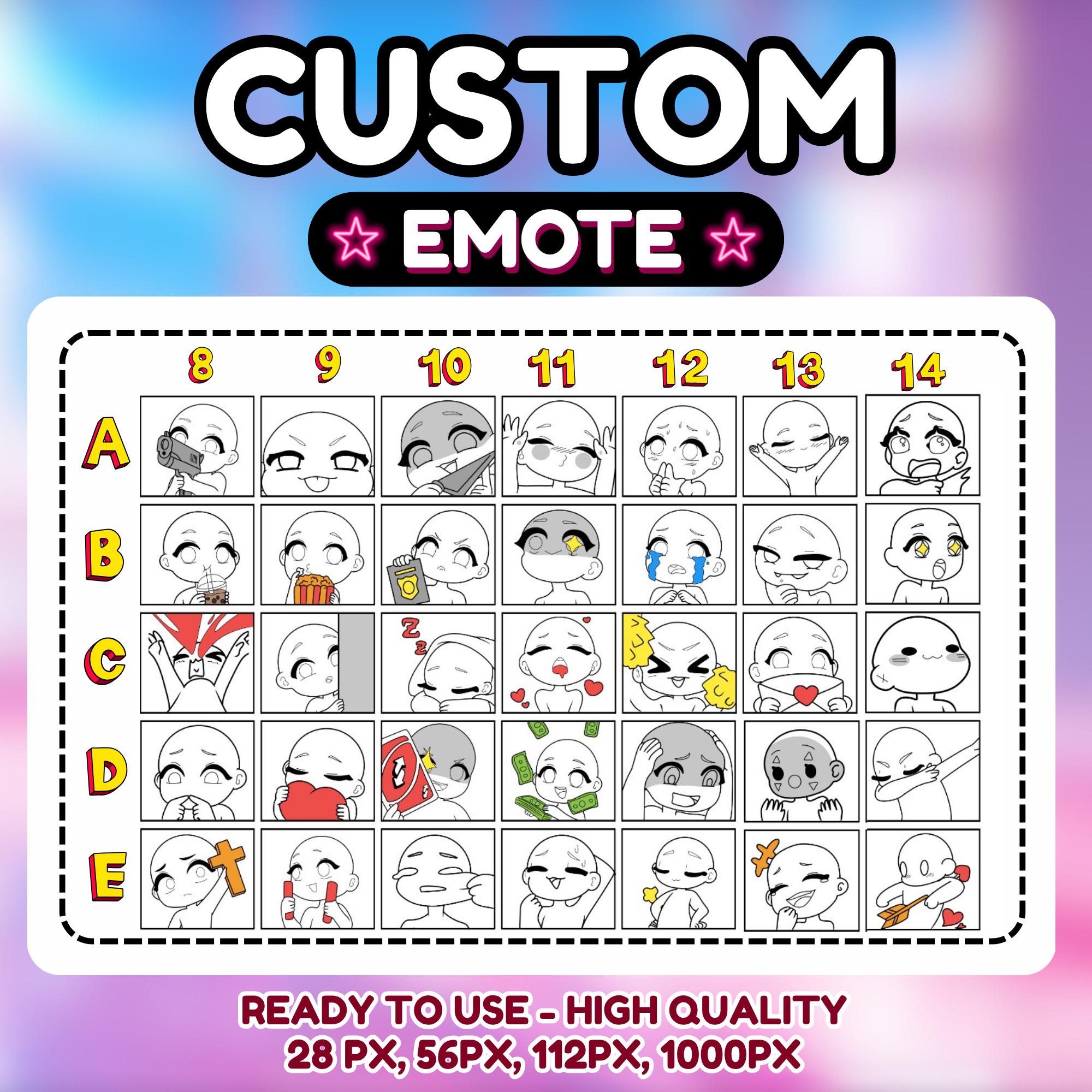 Custom Animated Chibi Emotes | Twitch, Discord, Facebook - Etsy