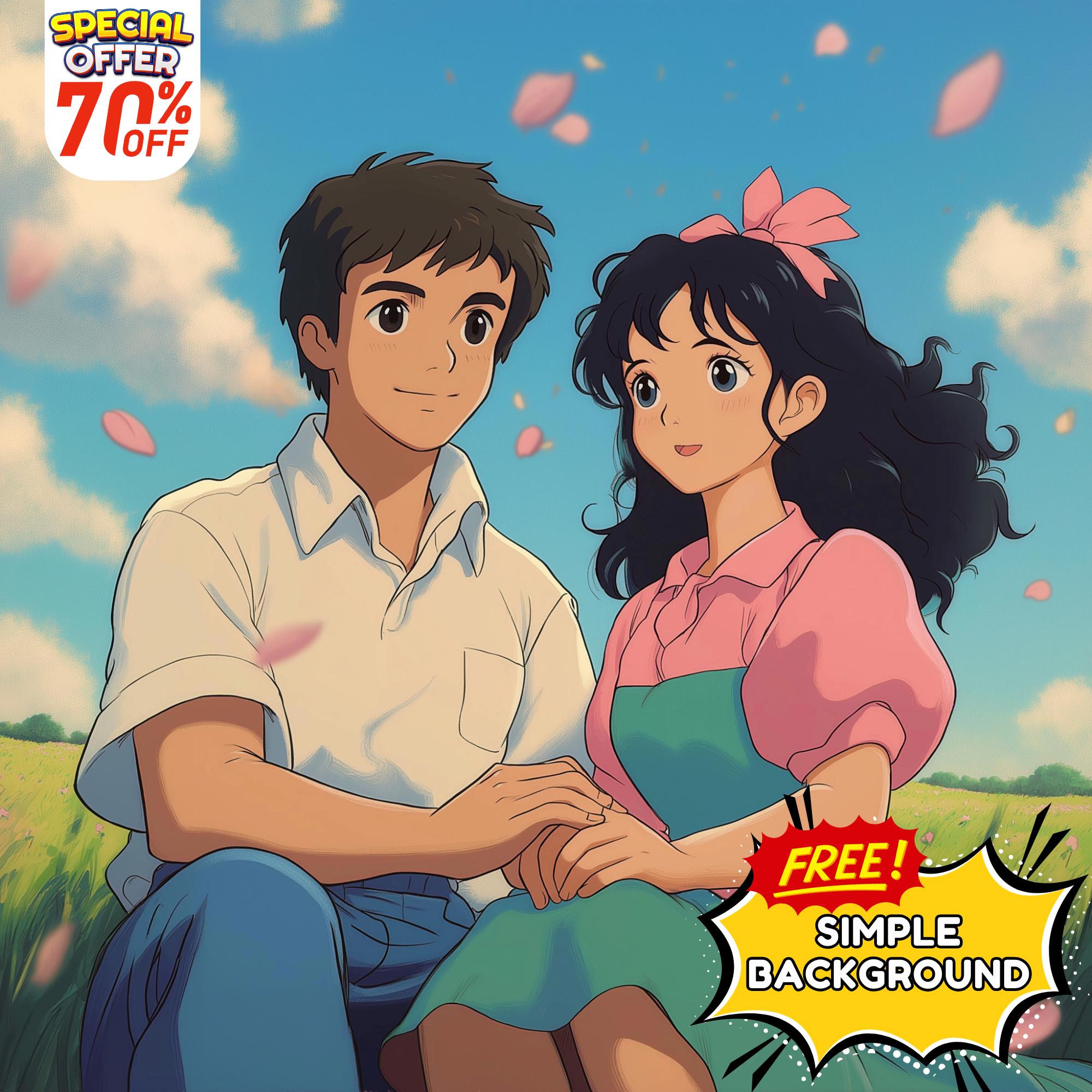 Custom Ghibli-style Anime Portrait: Personalized Family Art - Etsy