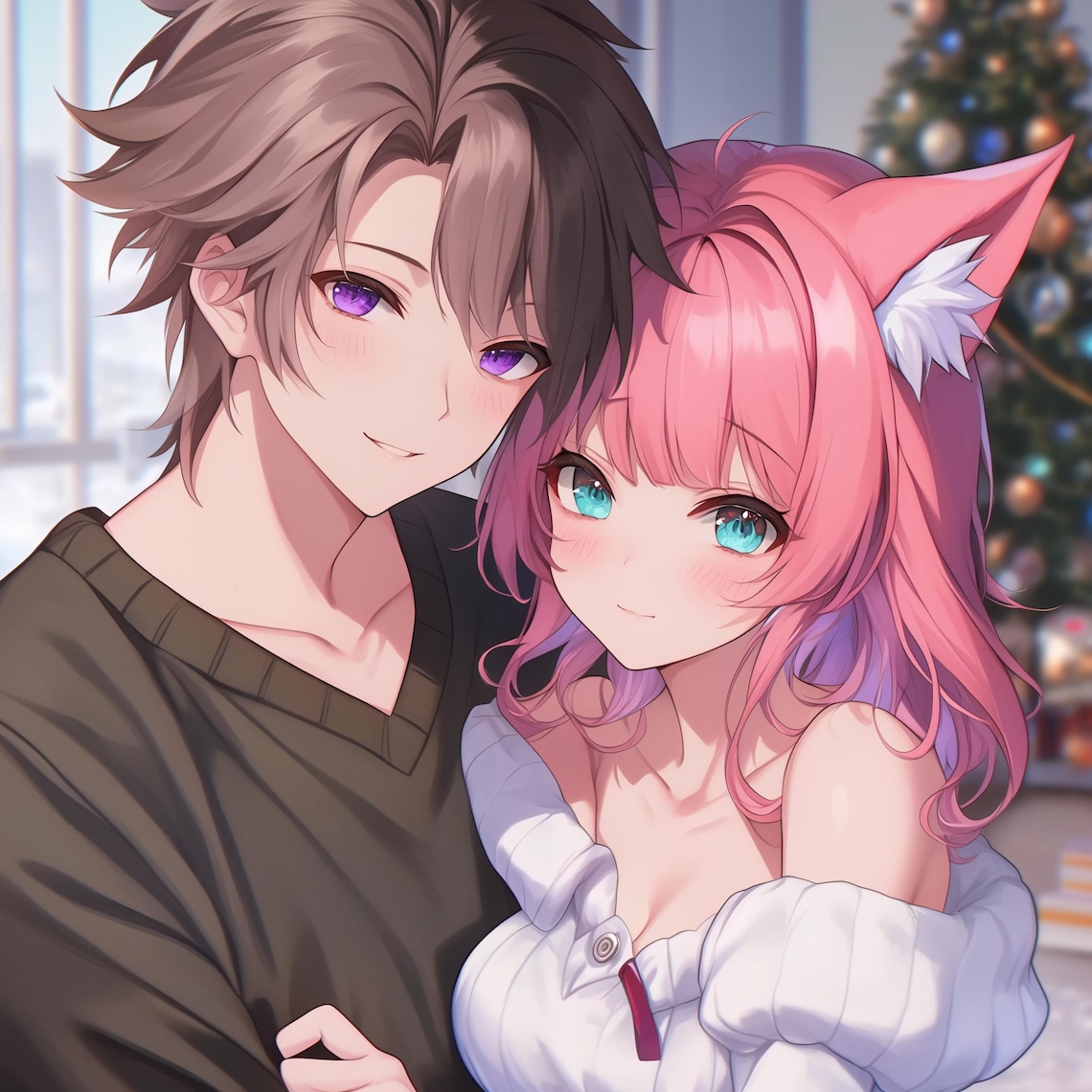 Custom PFP Anime Portrait, PFP Couple Gift, Cartoon Anime Portrait ...