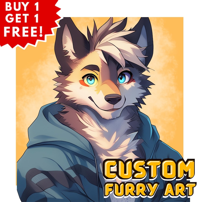 Custom Fursona Art Commission, Furry Avatar Headshot - Etsy