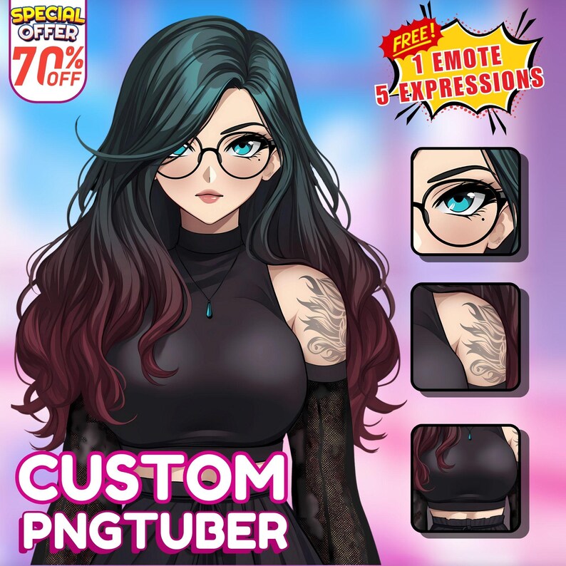 Custom Pngtuber Model | PFP & Streamer Character Art | Anime Vtuber ...