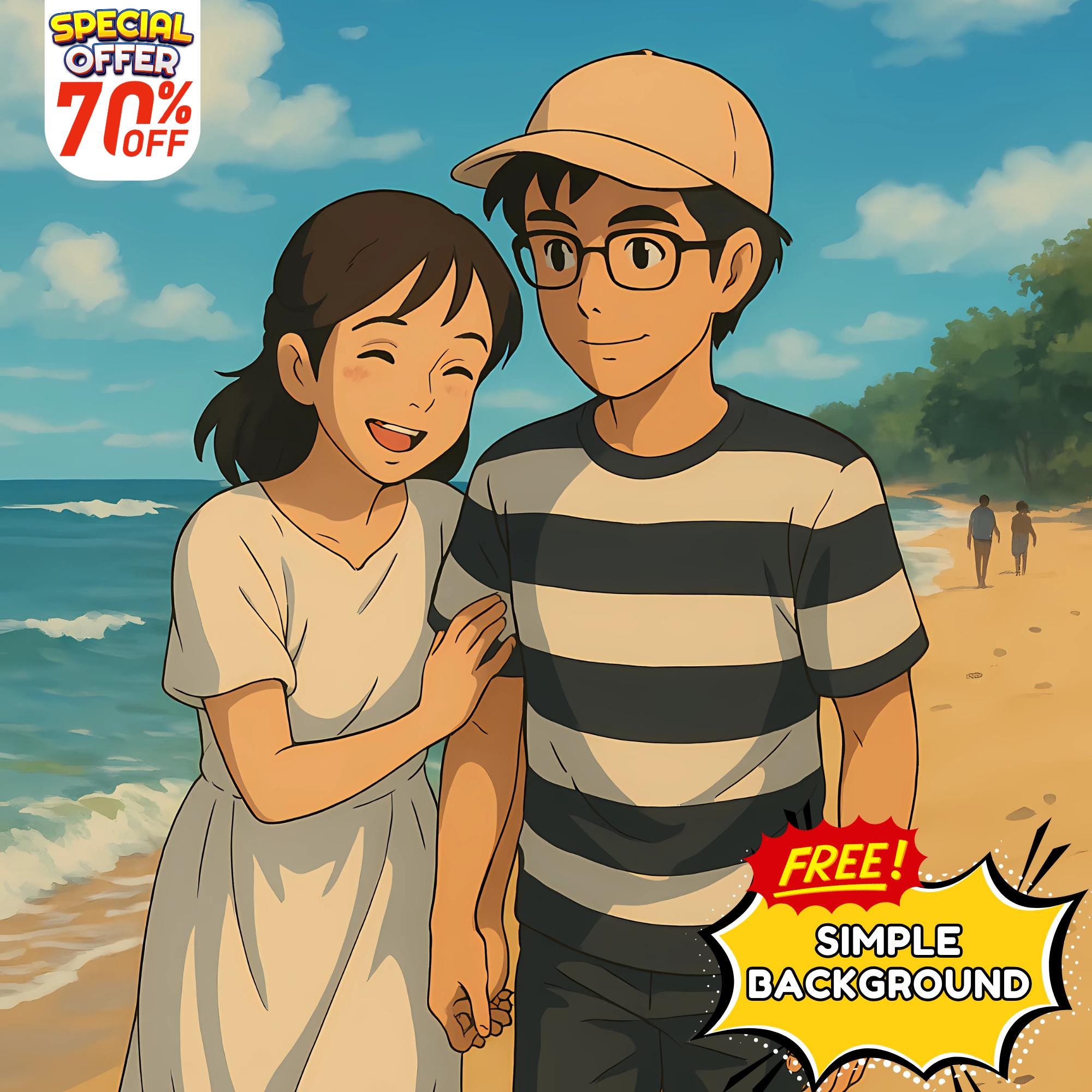 Custom Ghibli-style Anime Portrait: Personalized Family Art - Etsy