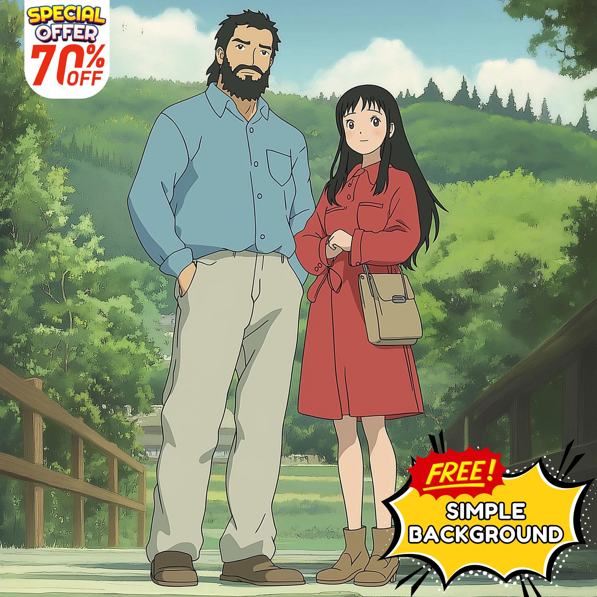 Custom Ghibli-style Anime Portrait: Personalized Family Art - Etsy