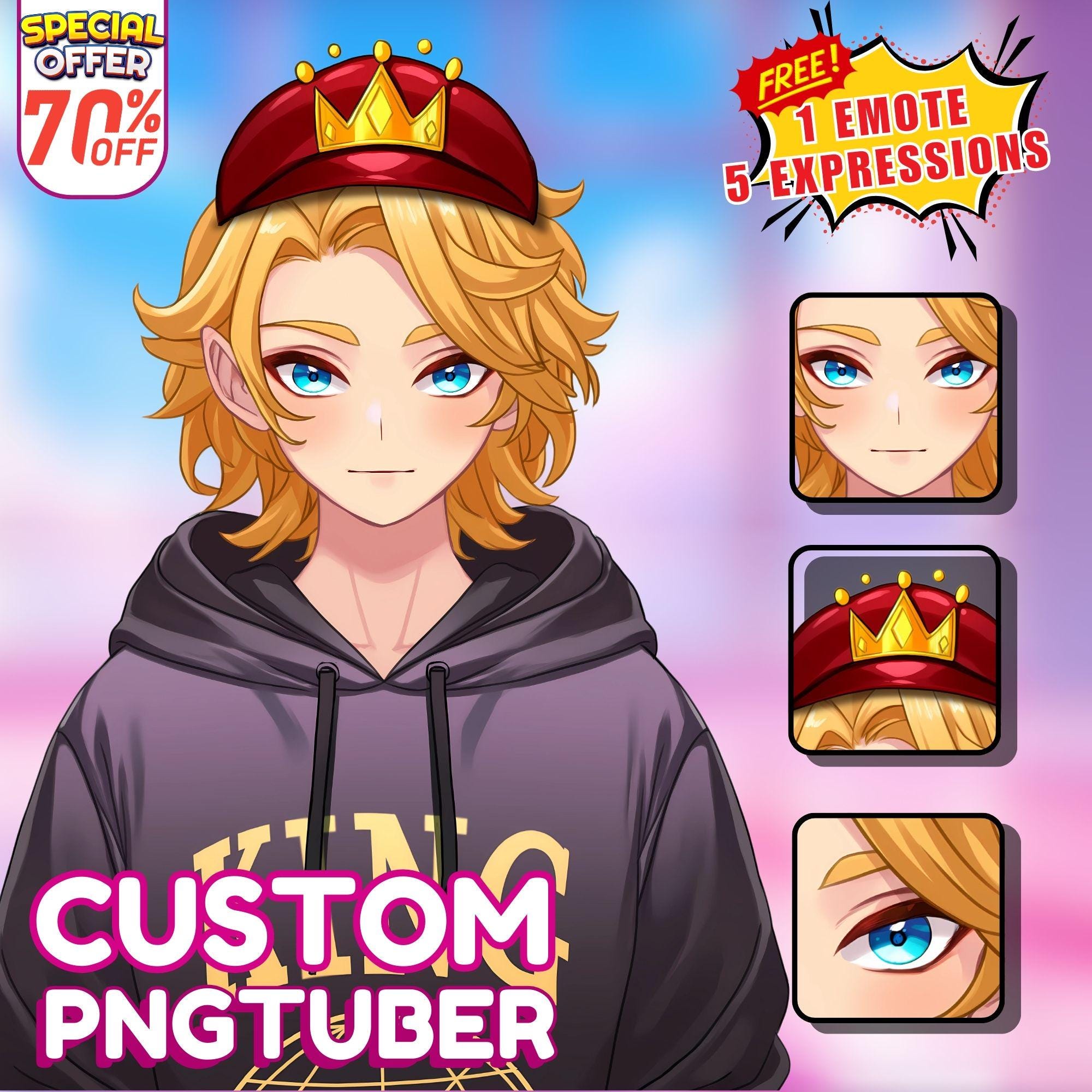 Custom Pngtuber Model | PFP & Streamer Character Art | Anime Vtuber ...