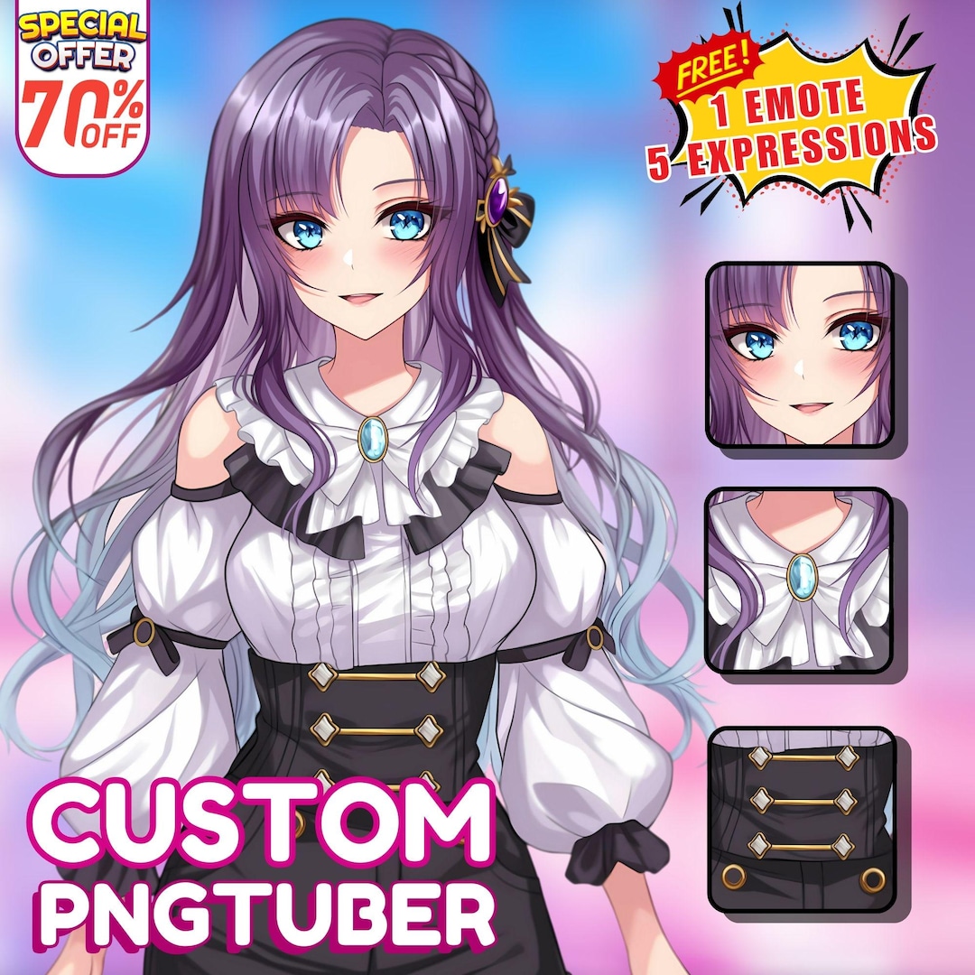 Custom Pngtuber Model | Anime Vtuber Avatar Commission | Unique PNG ...