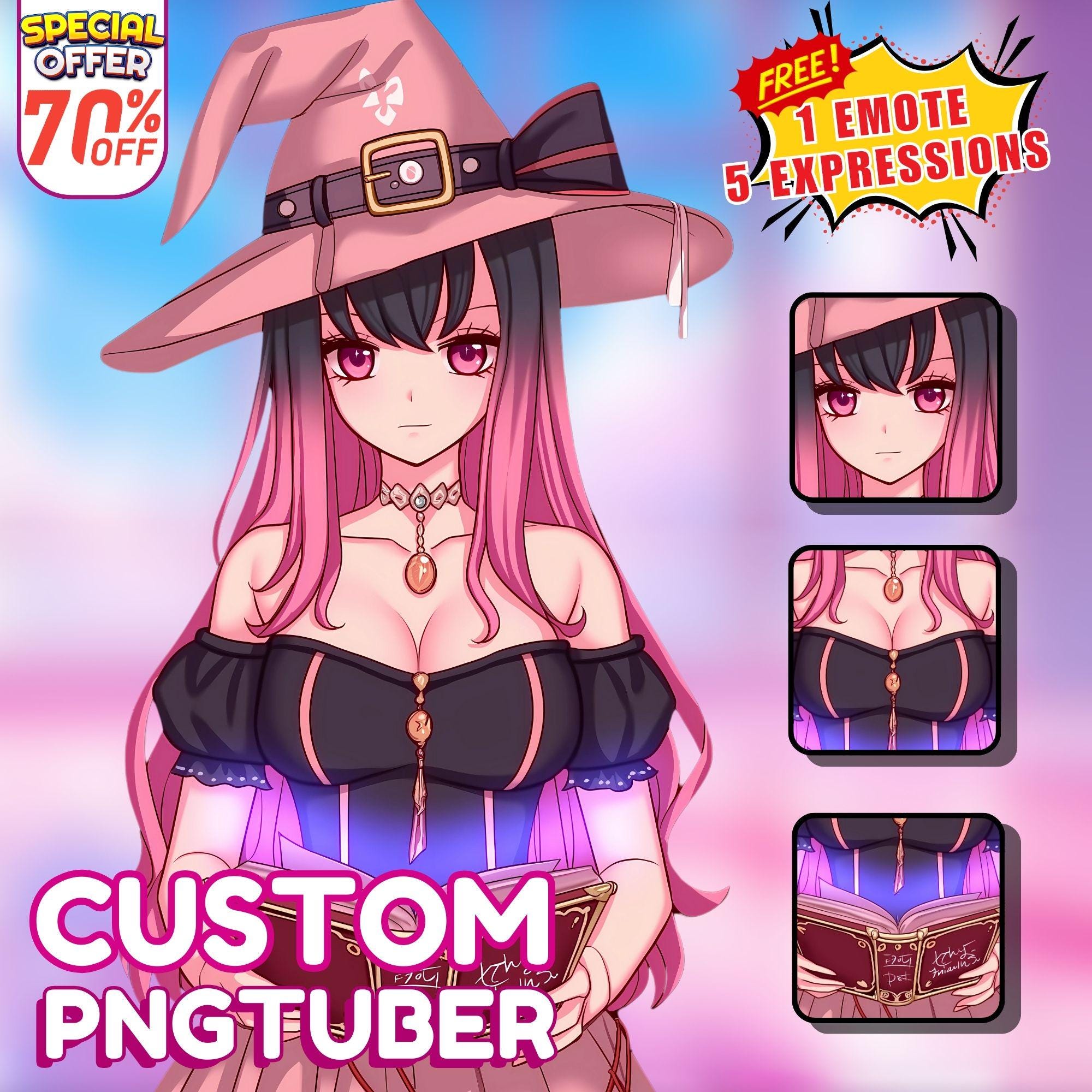 Custom Pngtuber Model | PFP & Streamer Character Art | Anime Vtuber ...