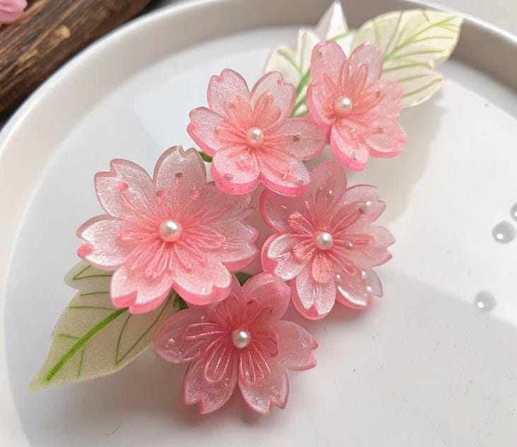 Cherry Blossom Shrink Plastic Template: Sakura Flower DIY (digital ...