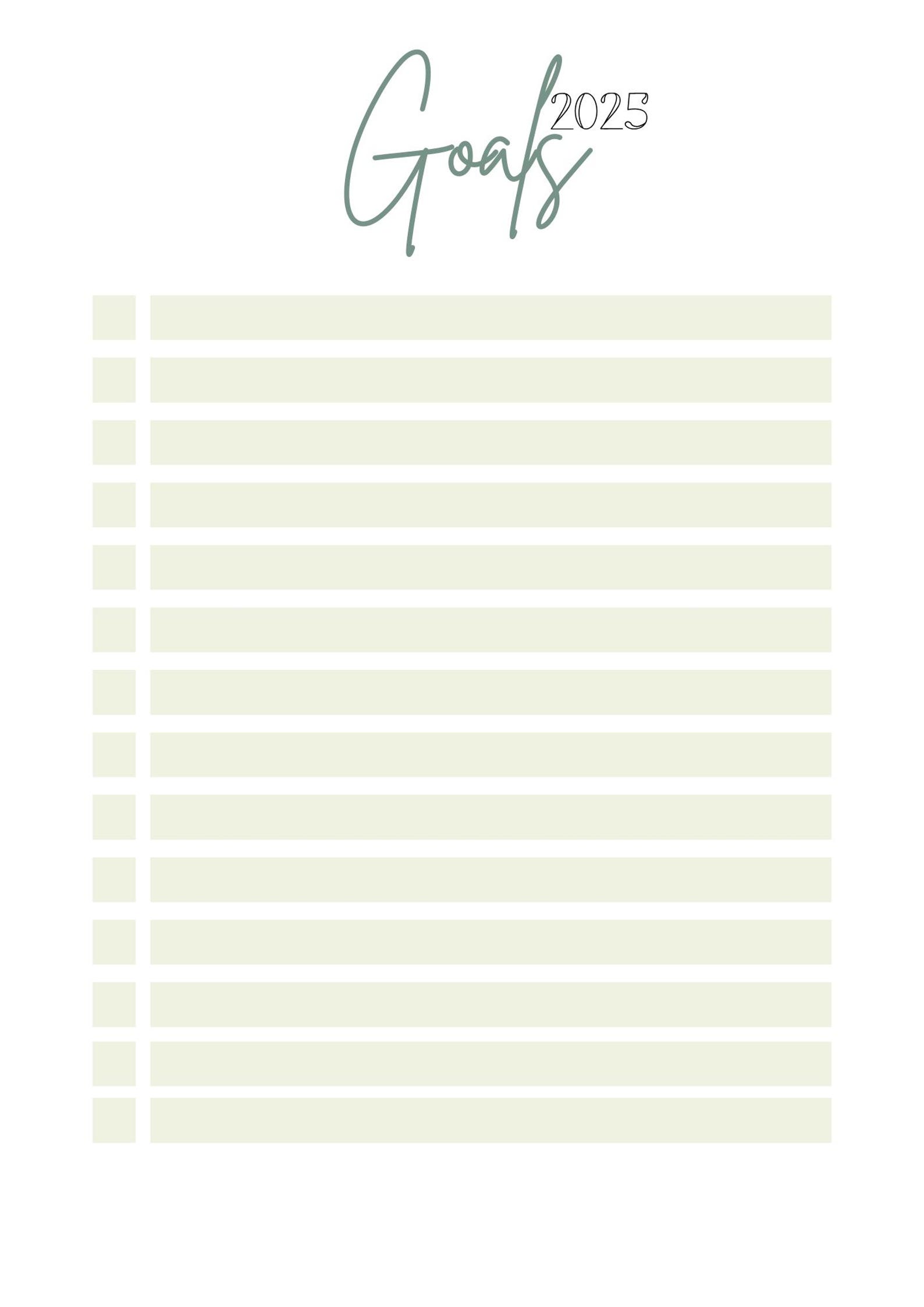 Monthly Planner Printable Undated Digital Planner for Goal Setting ...