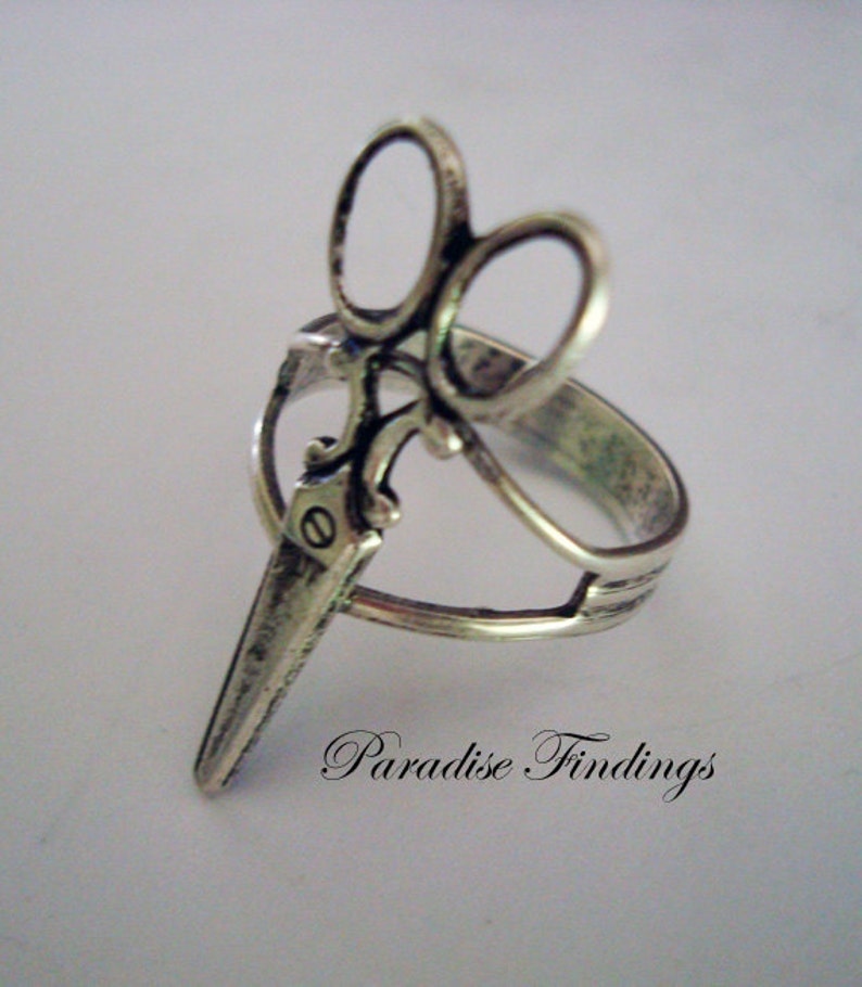 Scissor Ring Metal Bonded NOT Glued Adjustable Custom - Etsy