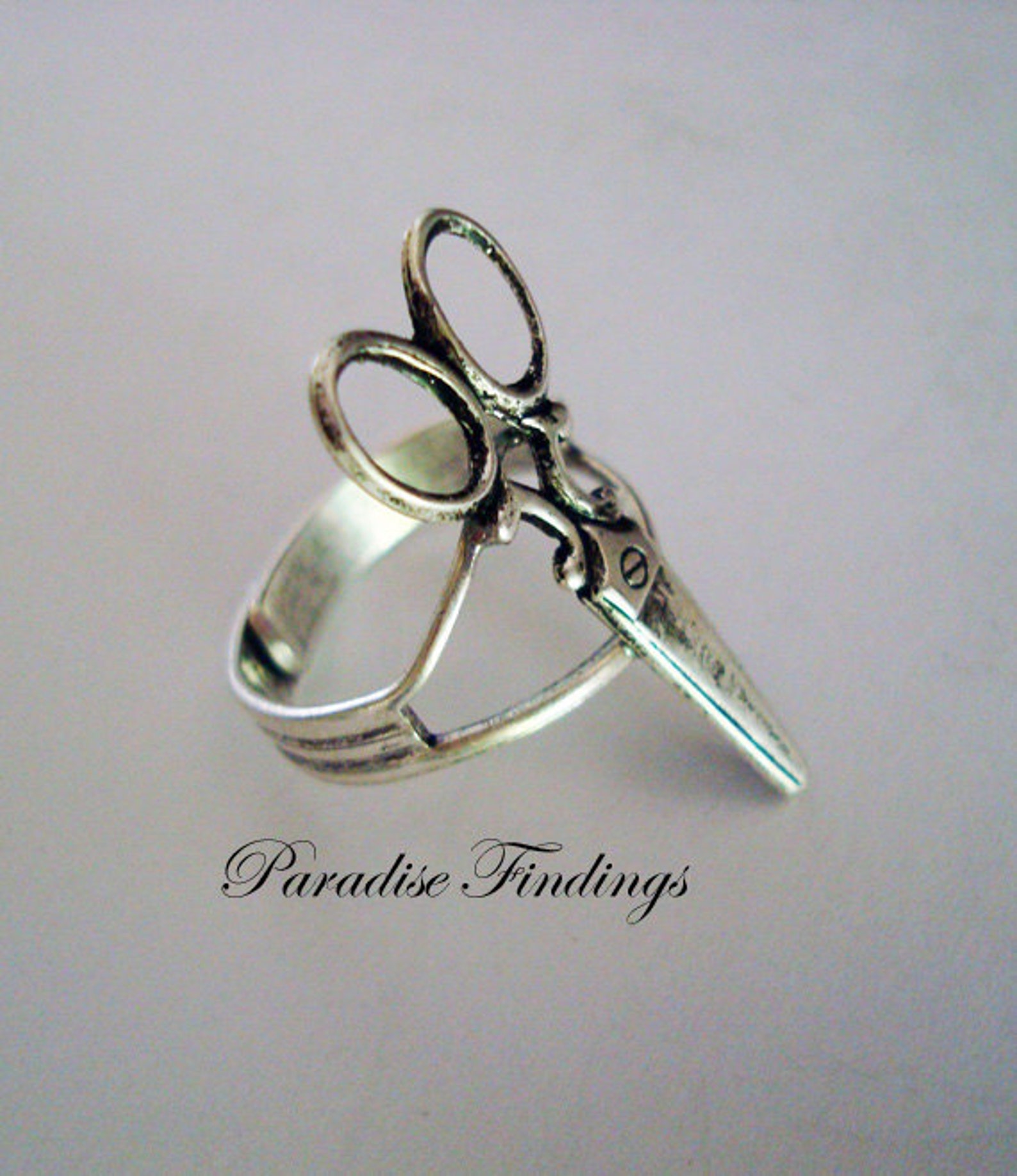 Scissor Ring Metal Bonded NOT Glued Adjustable Custom - Etsy
